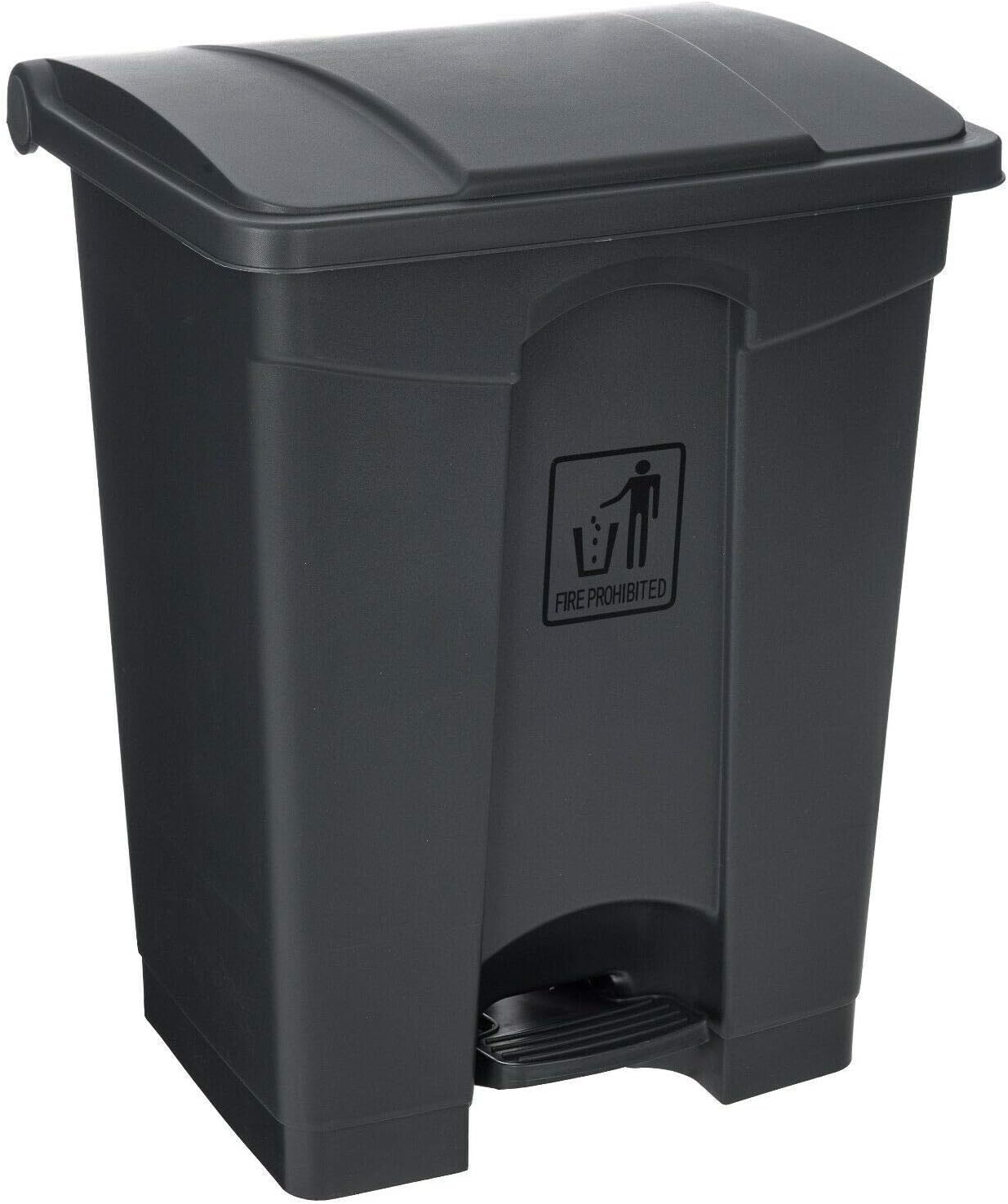 Addis Premium Plastic Pedal Bin with Stainless Steel Locking, Black ...