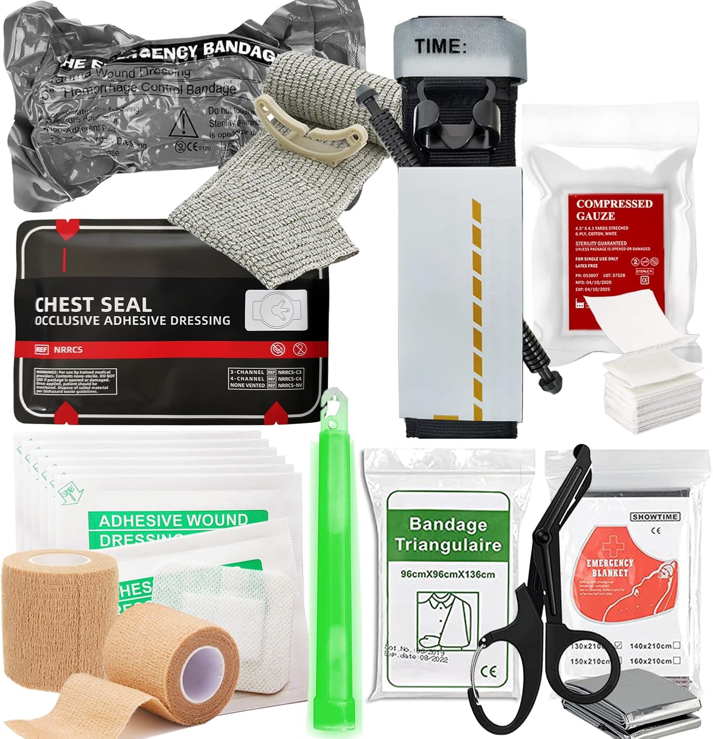 PATVOTOP Bleeding Control Pack Feat Trauma Refill Kit Med Pack | Vented ...