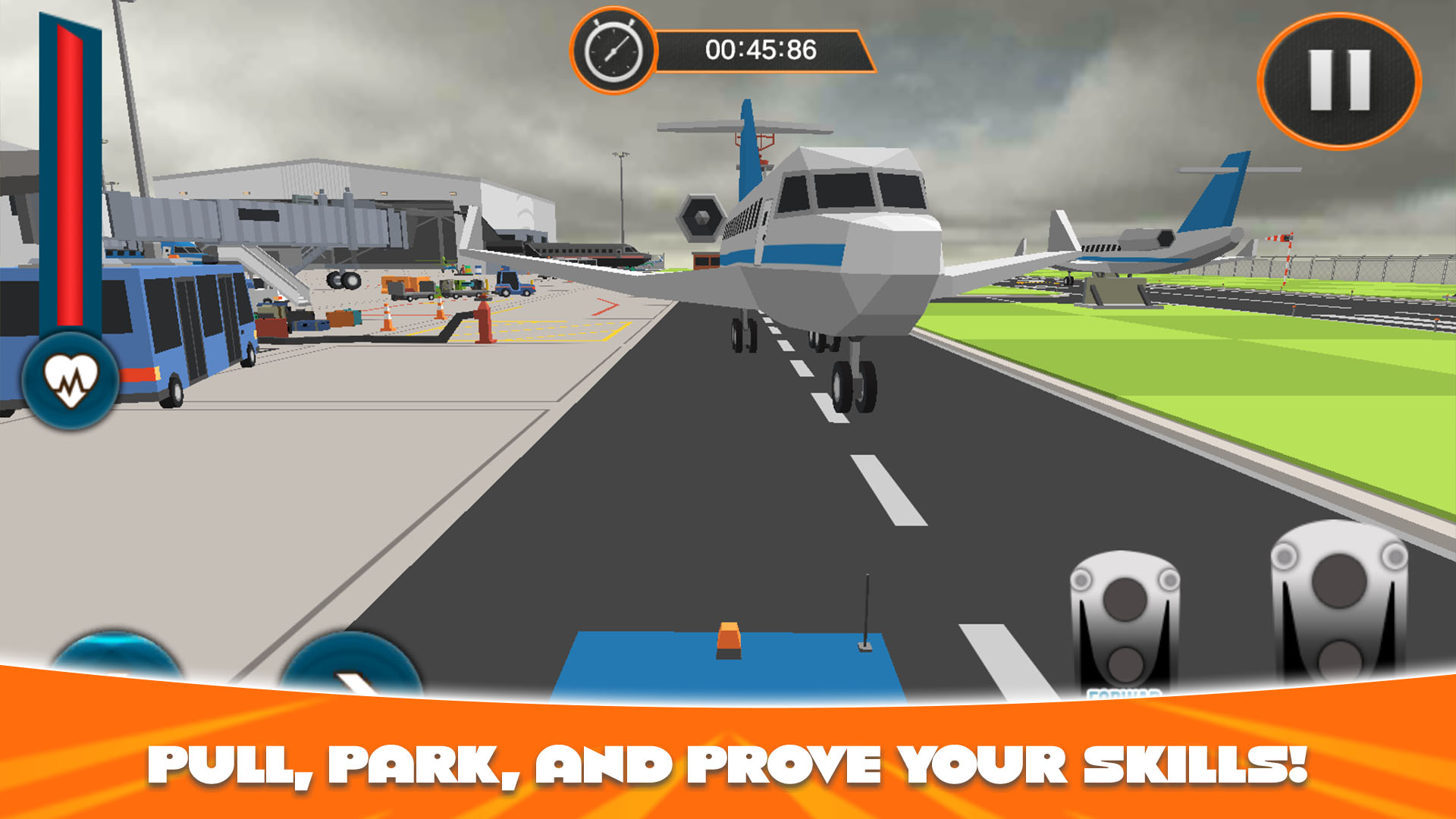 Airplane Parking Simulator: Chained Cart Towing Plane Driving Game ...