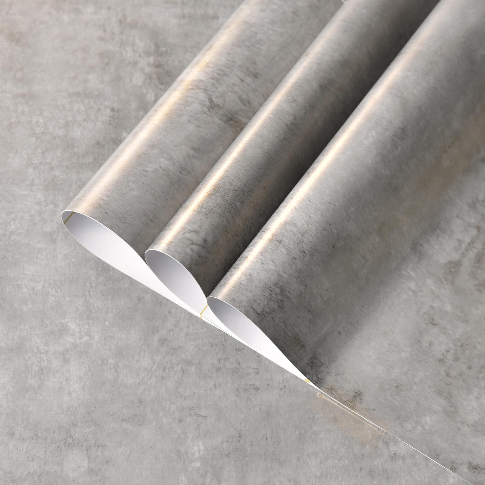 TOTIO Blue Grey Gradient Gold Concrete Contact Paper Light Gray Peel ...