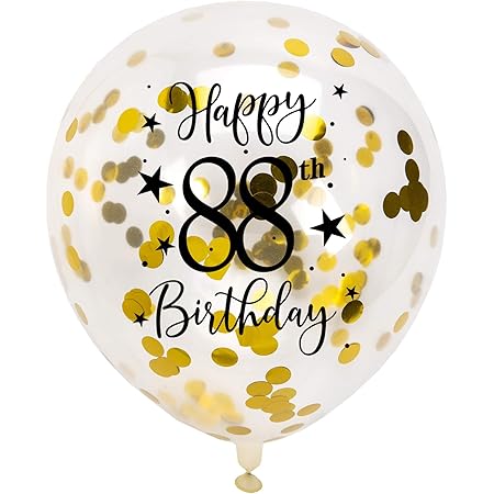 Amazon.com: 40inch Gold Foil 88 Helium Jumbo Digital Number Balloons ...