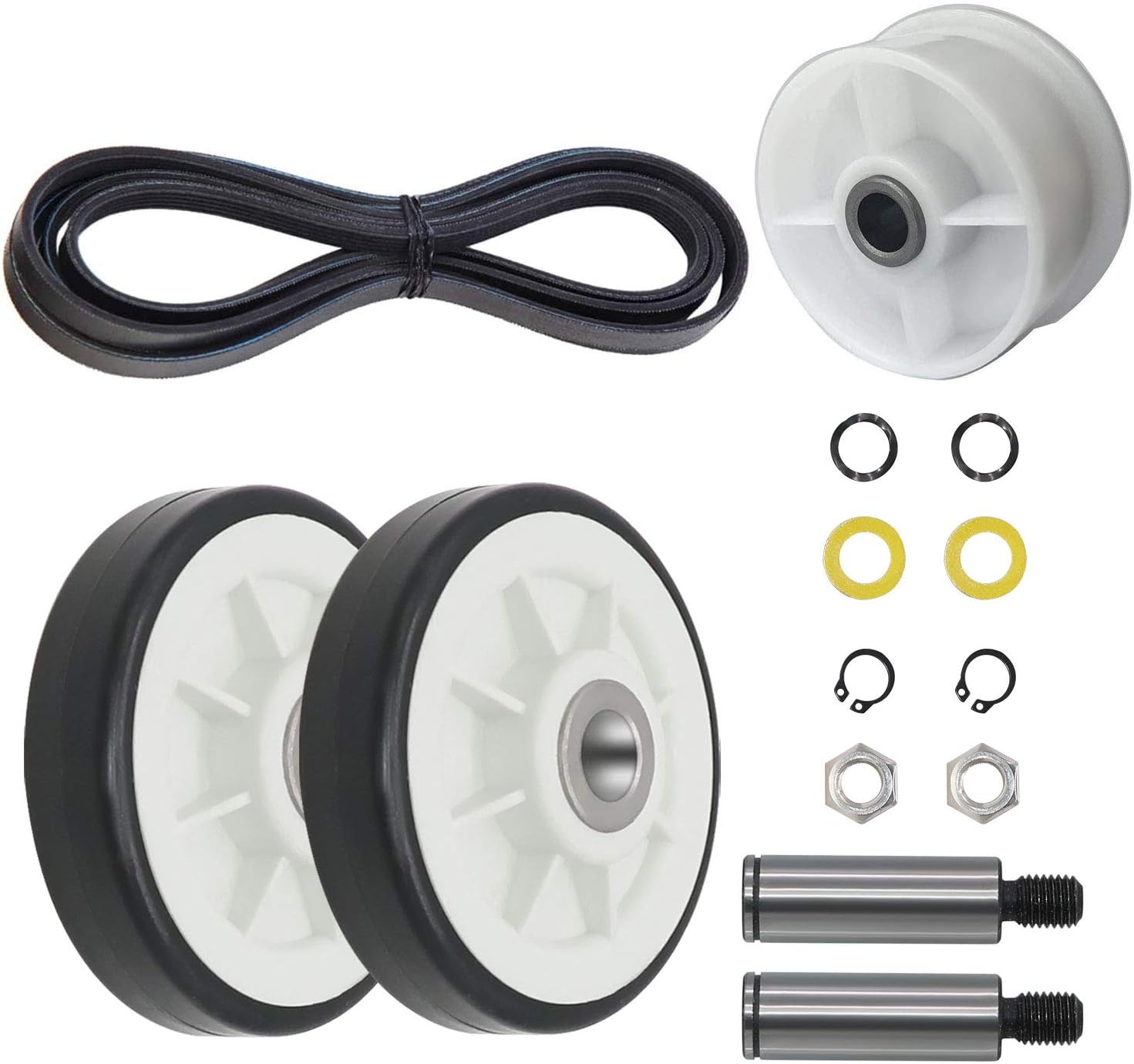 Amazon.com: 12001541 Dryer Drum Repair Kit & WP33002535 Dryer Drum Belt ...