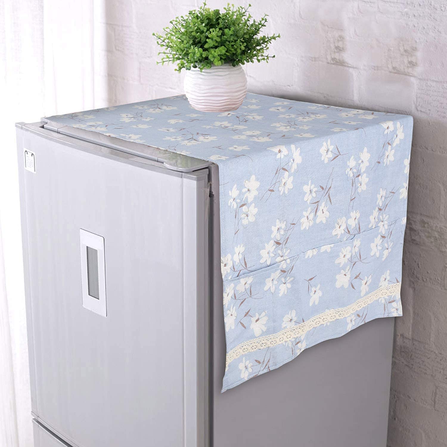 Zeinwap Refrigerator Cover Cotton Cloth Anti-Dust Cover Fridge Towel ...