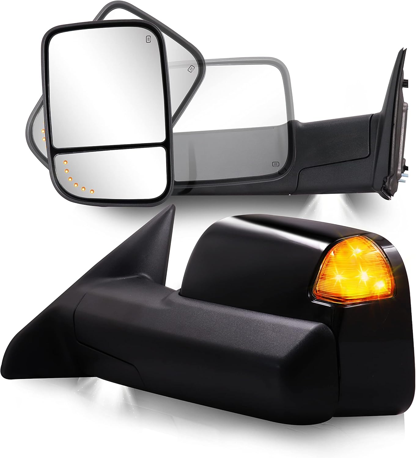 Amazon.com: SIZIOM Towing Mirrors for 2009-2018 Dodge Ram 1500, 2010 ...