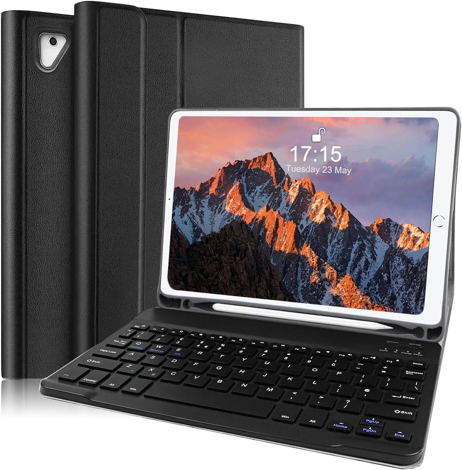 iPad 9.7 Keyboard Case,Smart Stand Leather Cover for iPad 6th ...