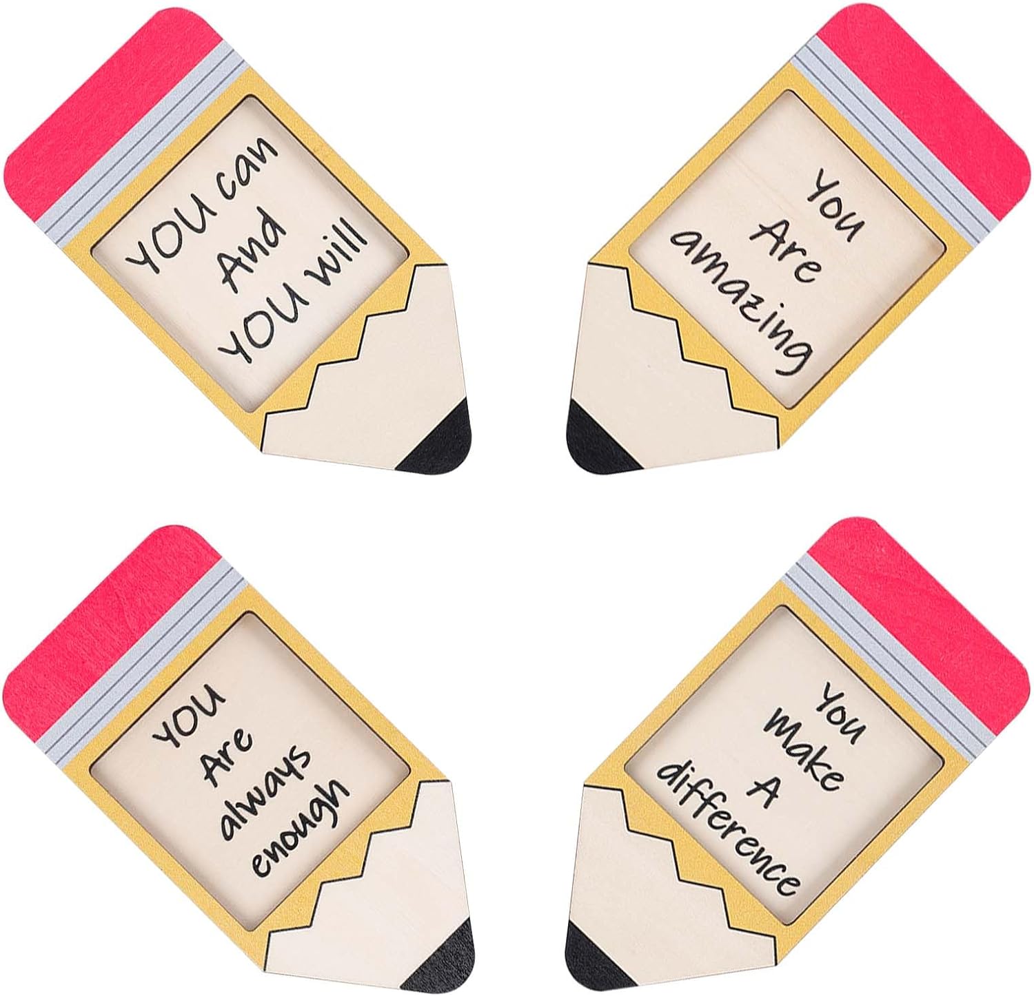 Amazon.com : Demonwer 4 Pieces Teacher Appreciation Wooden Sticky Note ...