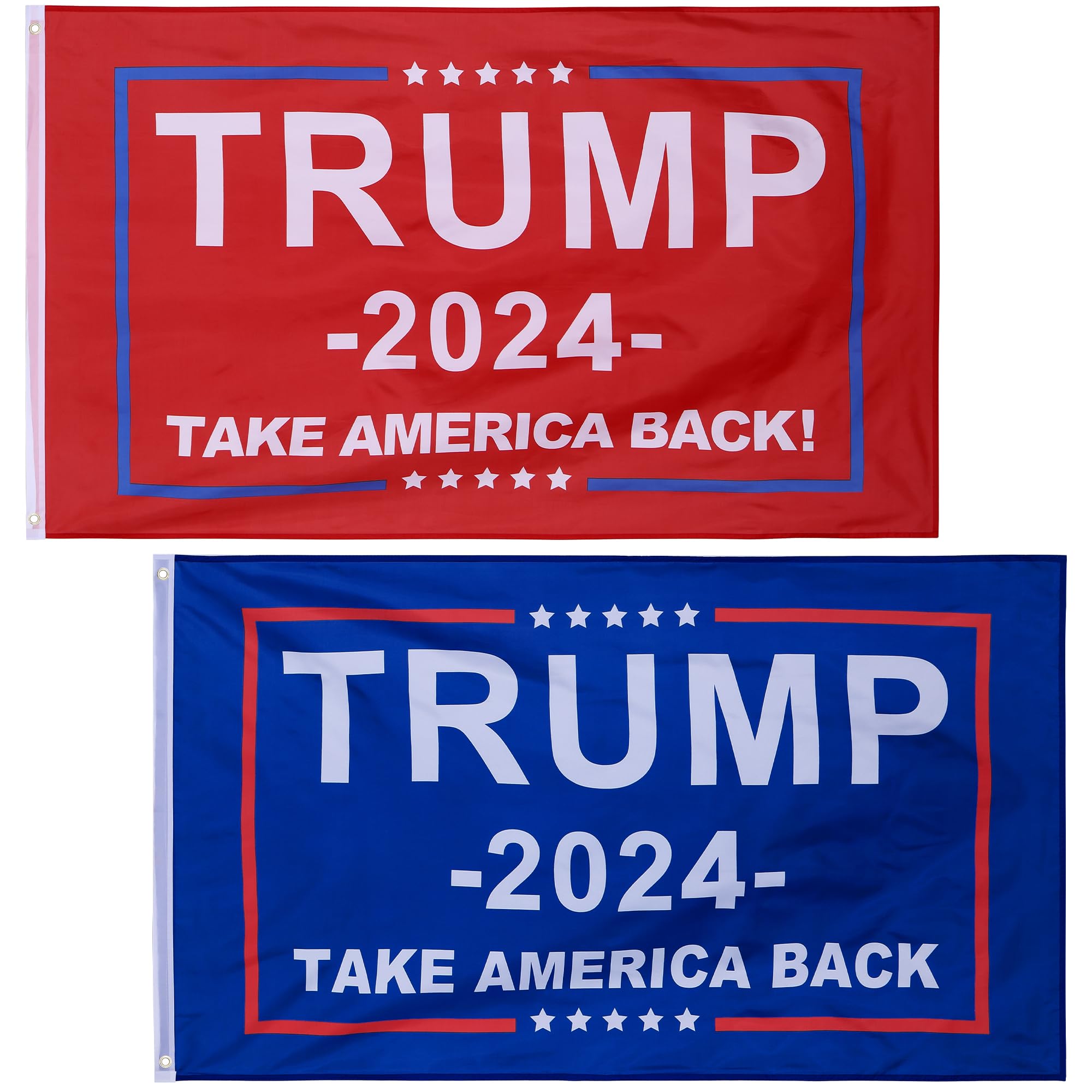 Amazon.com : Trump Flags 2024-Take America Back,3x5FT, 2 Pack (Blue and ...