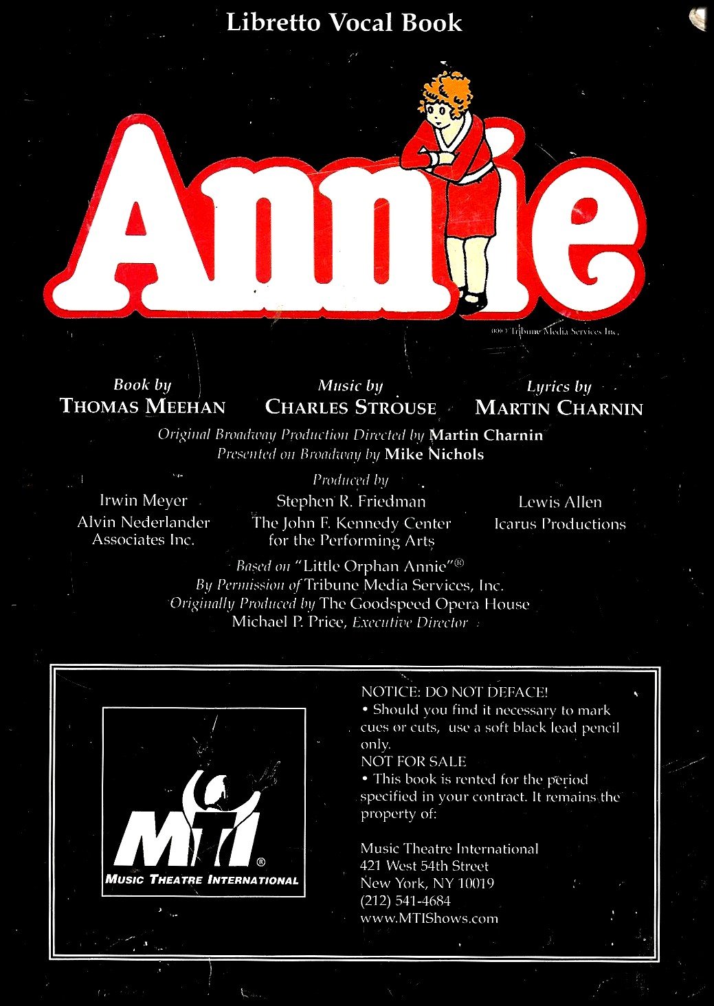 Annie: Libretto/vocal book: Meehan, Thomas: Amazon.com: Books