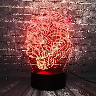 Jinlycoo Shrek Night Lamp ComicTheme Cartoon 3D Visual Action Figure ...