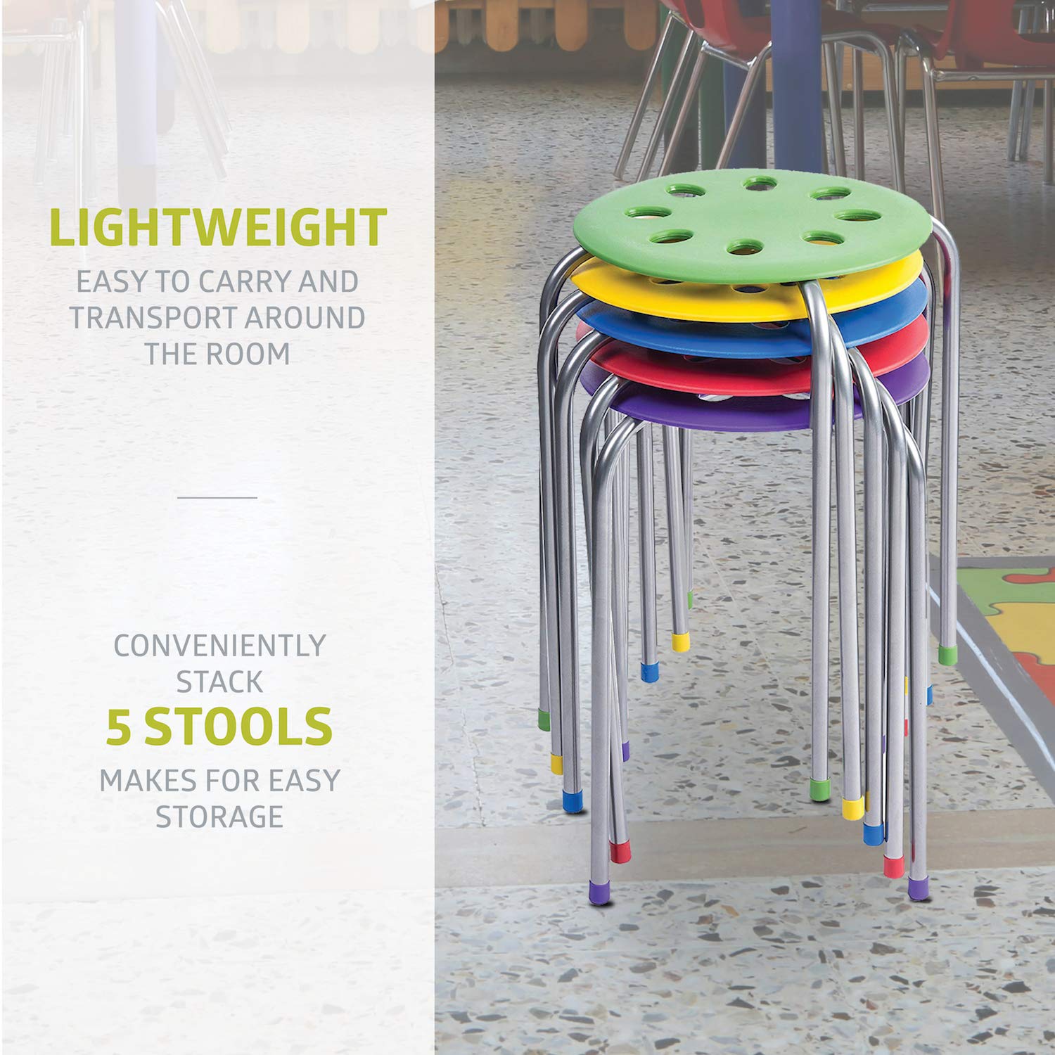 Snapklik.com : Pearington Plastic Classroom Stools For Kids ...