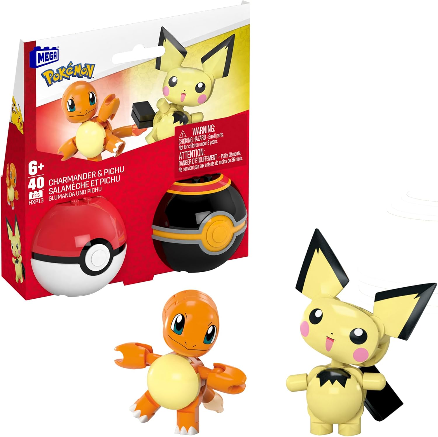 Amazon.com: Mega Pokémon Action Figure Building Toys Set, Poké Ball 2 ...