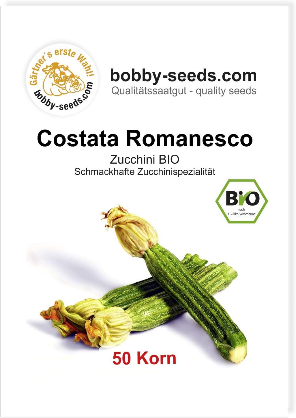 Costata Romanesco Bio-Zucchinisamen von Bobby-Seeds, 50 Korn : Amazon ...