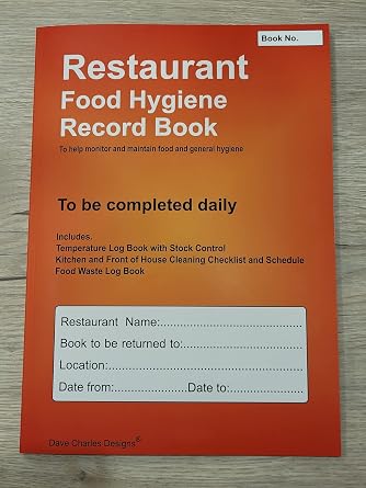 Restaurant Hygiene Record Book 102 pages A4 (297mm x 210mm) The ...