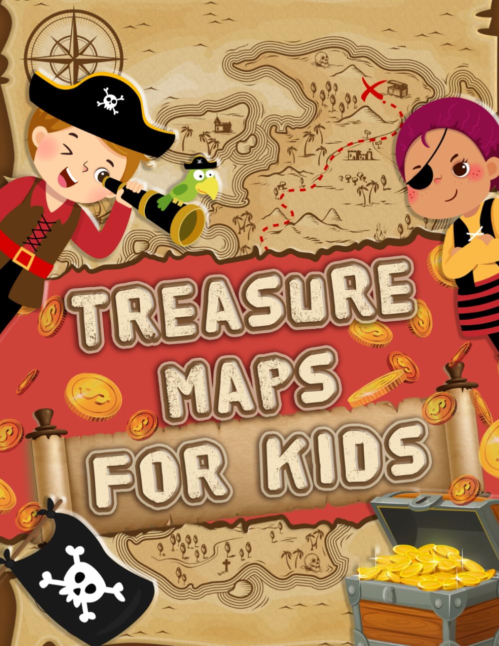 Treasure Maps for Kids: Become a Treasure Hunter on Mysterious Islands ...