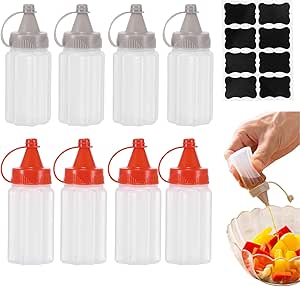 8 Pcs mini sauce bottles, sauce bottles, mini condiment ketchup/honey ...