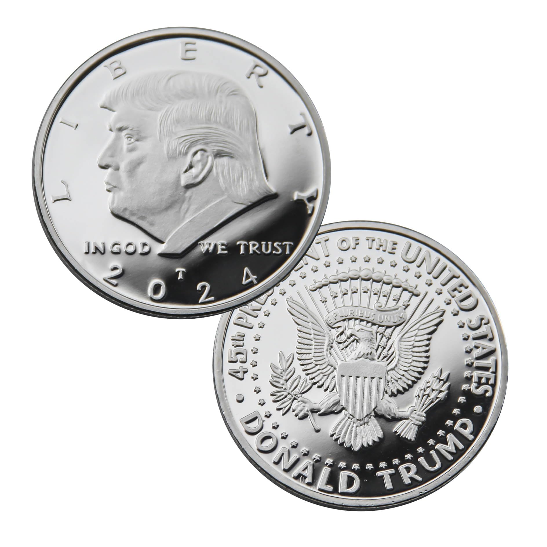 Amazon.com: 2024 Trump Commemorative Coin 47th President Metal Silvery ...
