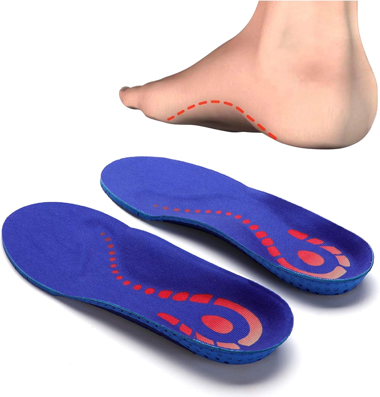 Amazon.com: Low Arch Elastic Comfort Insole Sports Foam Compression ...