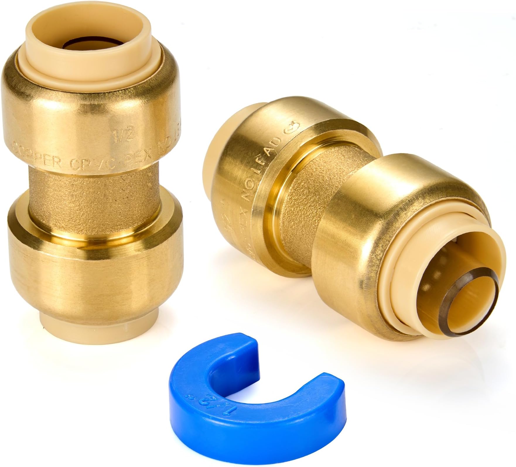 1/2" Push Fit Plumbing Fittings, Tuykay 2Pcs Straight Connector ...