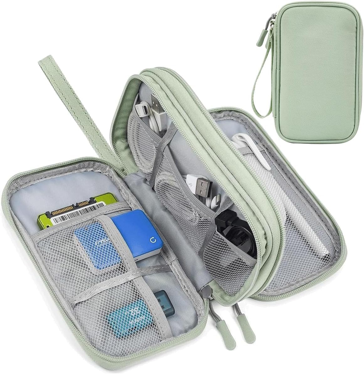 Amazon.com: Cable Organizer Case Bag Portable Travel Computer ...