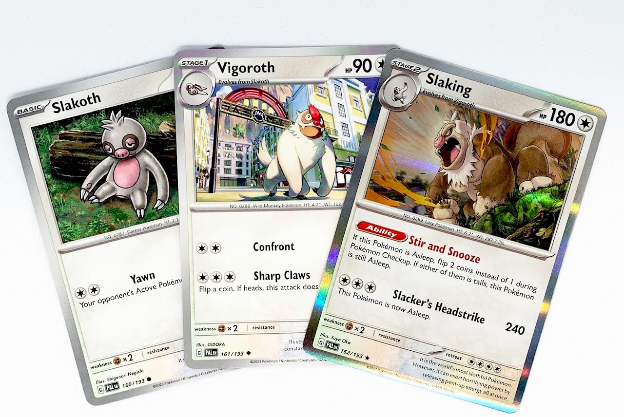 Amazon.com: Slaking 162/193 - Paldea Evolved - Pokemon Evolution Set ...
