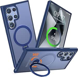 Amazon.com: YUNHUASM 360° Rotatable Magnetic Ring for Samsung Galaxy S24 Ultra Case [Invisible ...