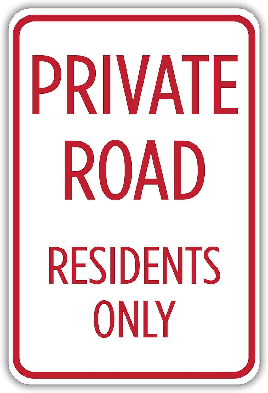 Amazon.com : Private Road Residents Only Aluminum Sign - Metal Sign ...
