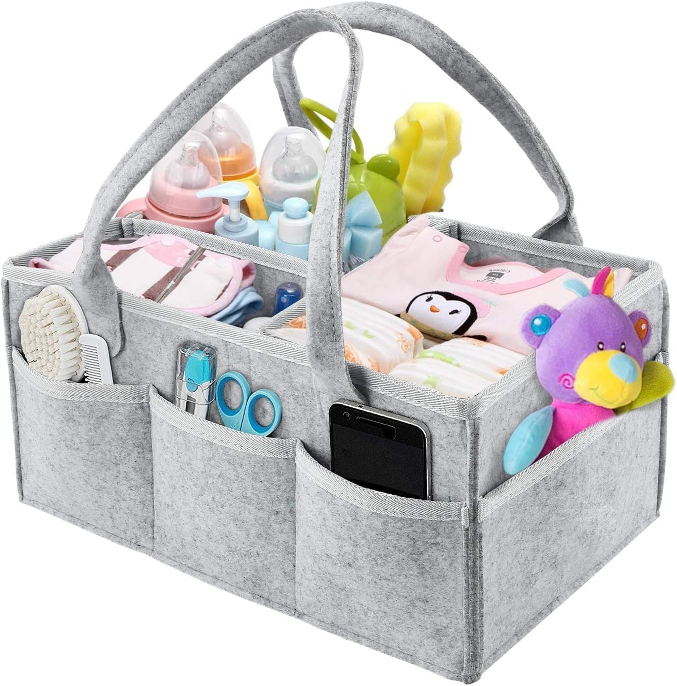 MOKUKU Organizador de Pañales para Bebé, Fieltro de Alta Calidad Bolsa ...