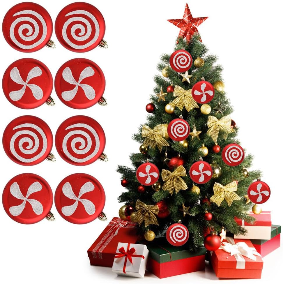 masoe 30 Piezas Bastón de Caramelo de Navidad, Adornos para Arbol de ...