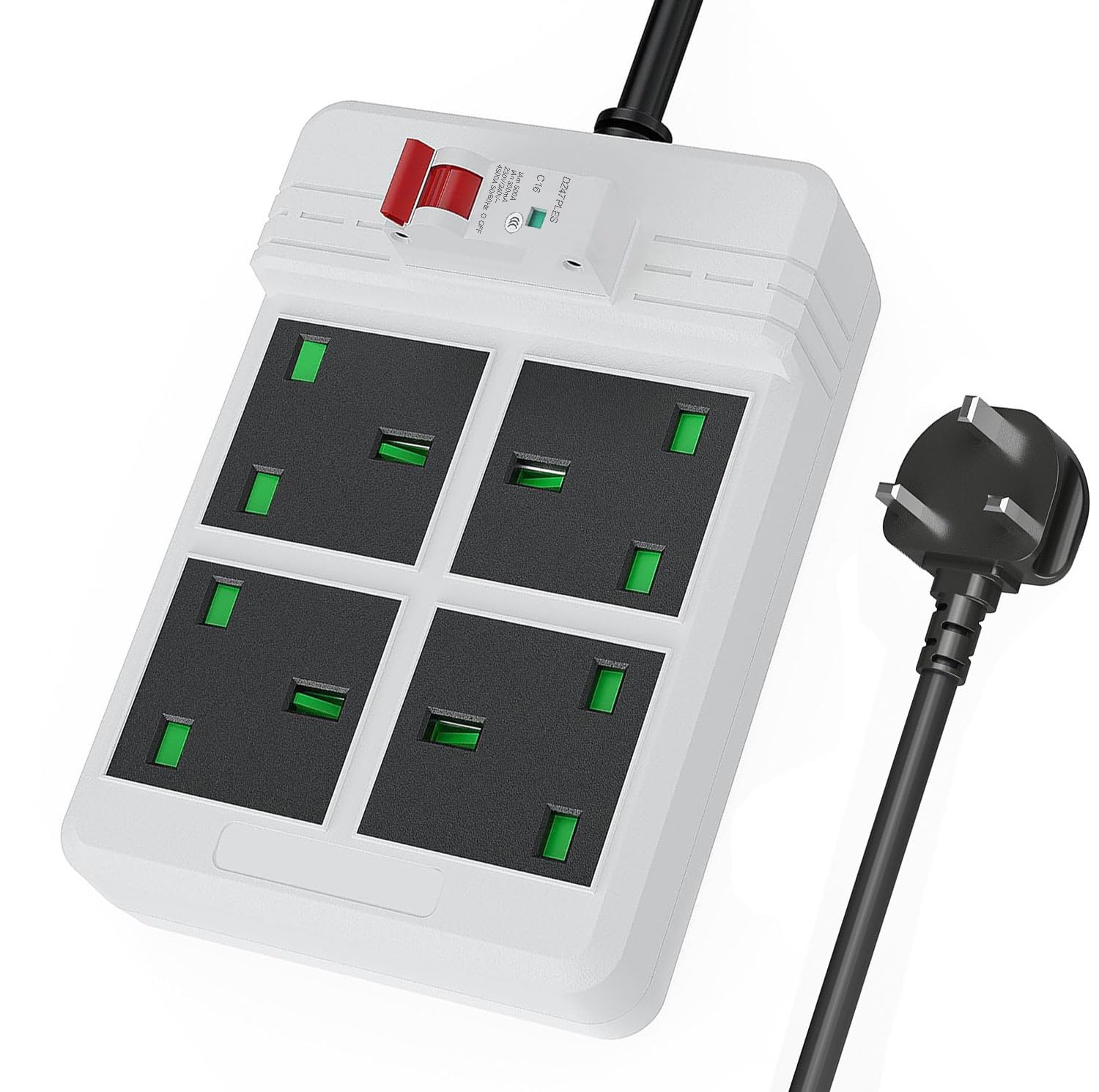 Heavy duty extension lead GFCI Surge Protection, SAFEMORE RCD extension ...