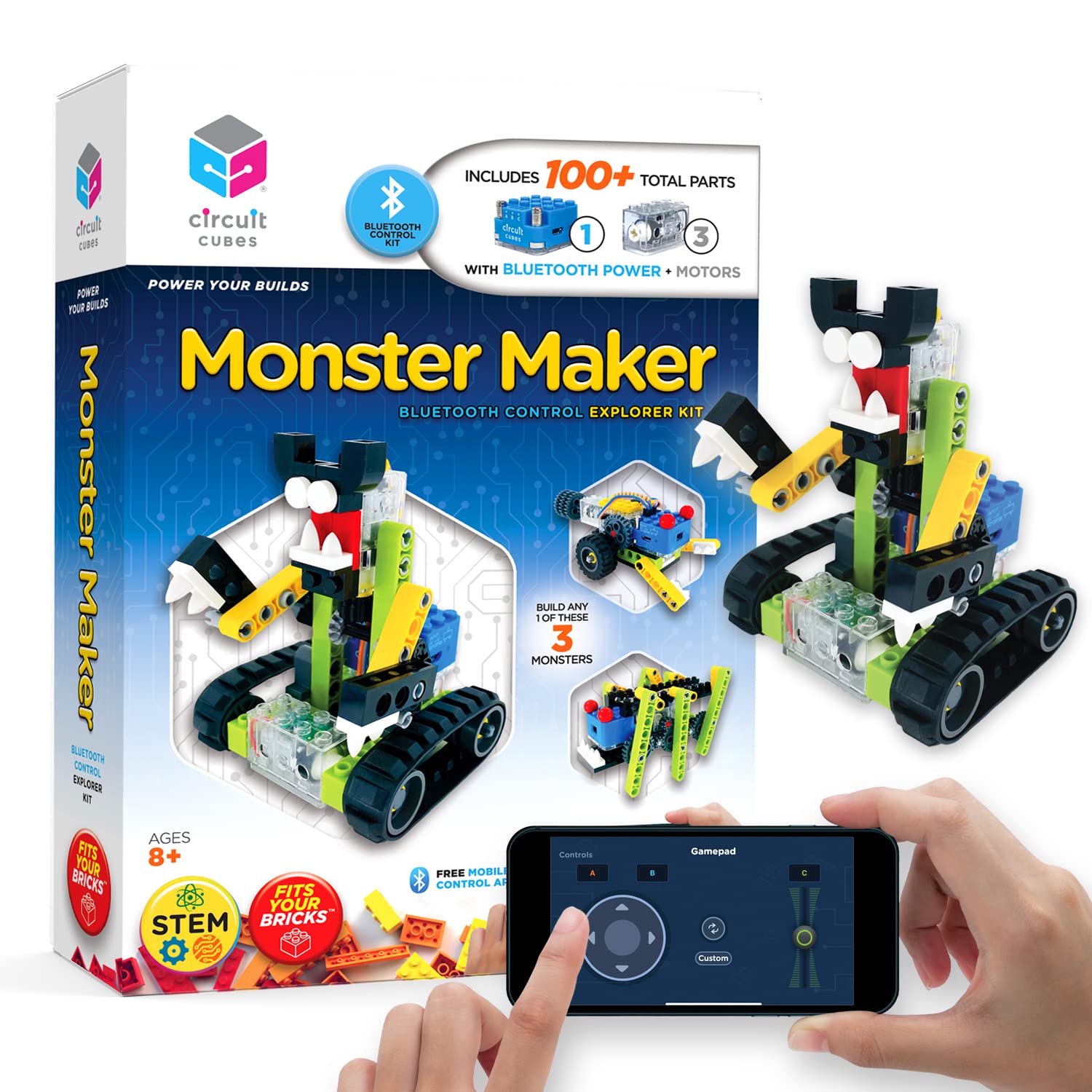 Amazon.com: Circuit Cubes Monster Maker Kit – Remote Control Robotics ...