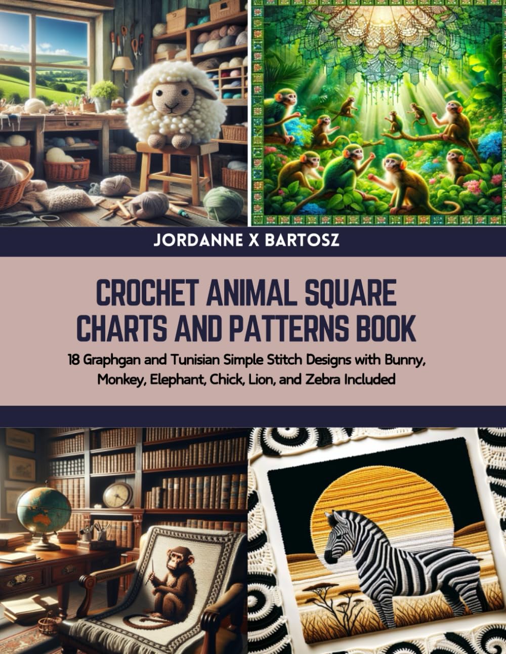Crochet Animal Square Charts and Patterns Book: 18 Graphgan and ...
