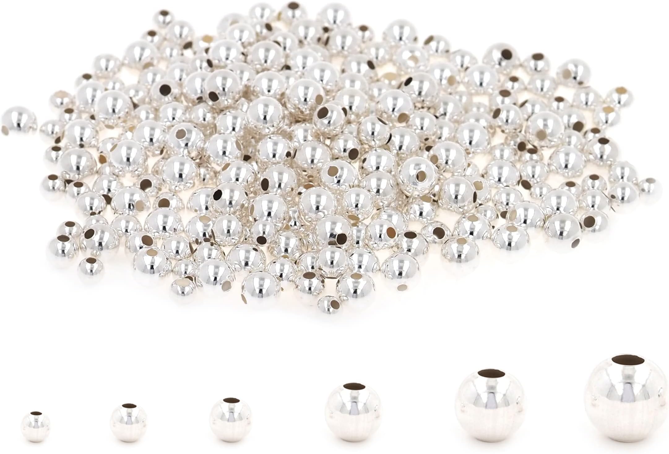 Amazon.com: BEADIA Platinum Plated Round Spacer Beads 2mm 600pcs for ...