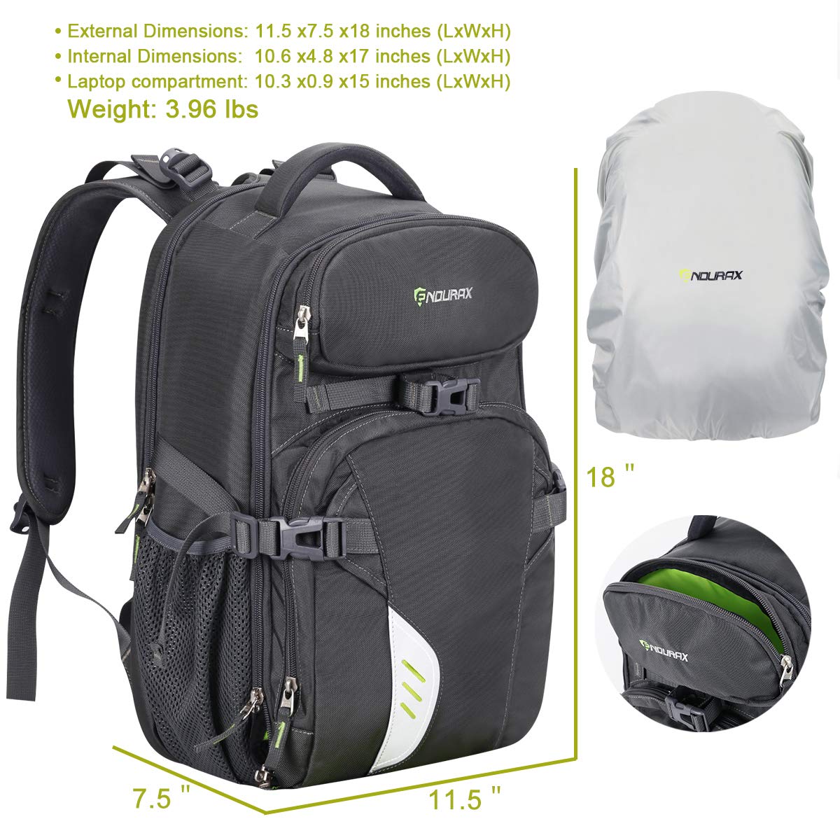 TUBU Video Camera Backpack Fit 2 Pro-sized DSLR / SLR Camera : Amazon ...