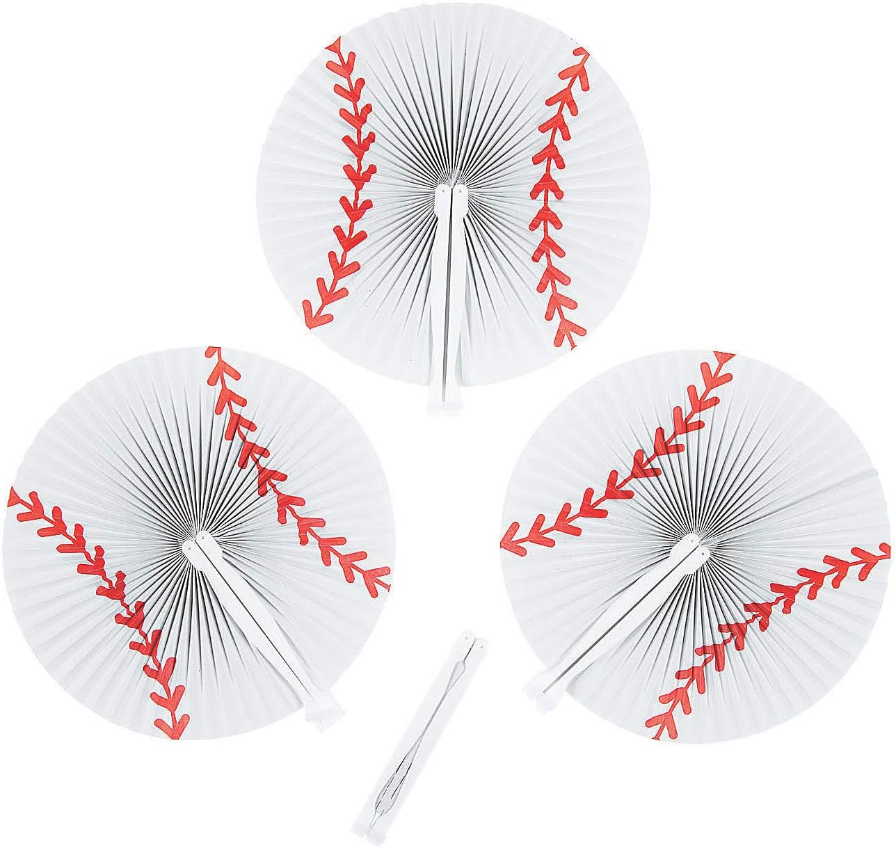 Amazon.com: Baseball Paper Folding Fans - Set of 12 - Sports Party ...