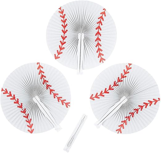 Amazon.com: Baseball Paper Folding Fans - Set of 12 - Sports Party ...