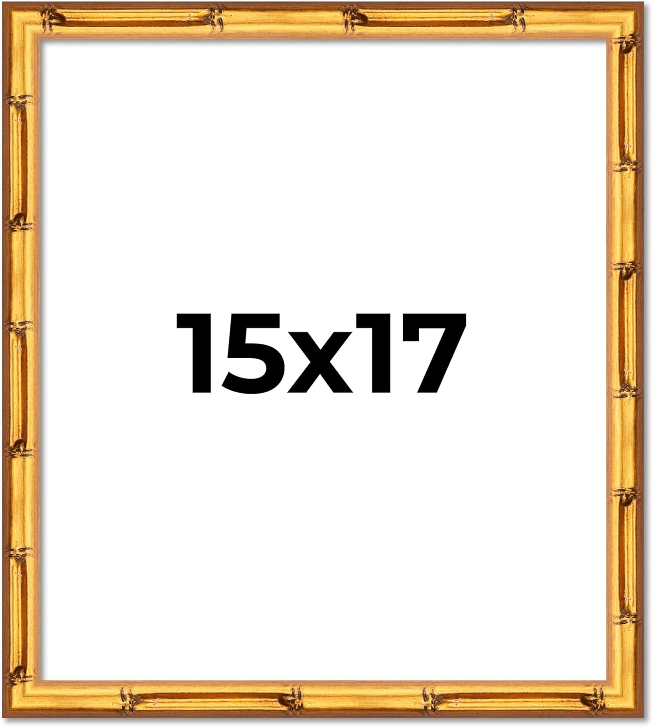 Amazon.com - 15x17 Frame Gold Bamboo Wood Picture Frame with UV Acrylic ...