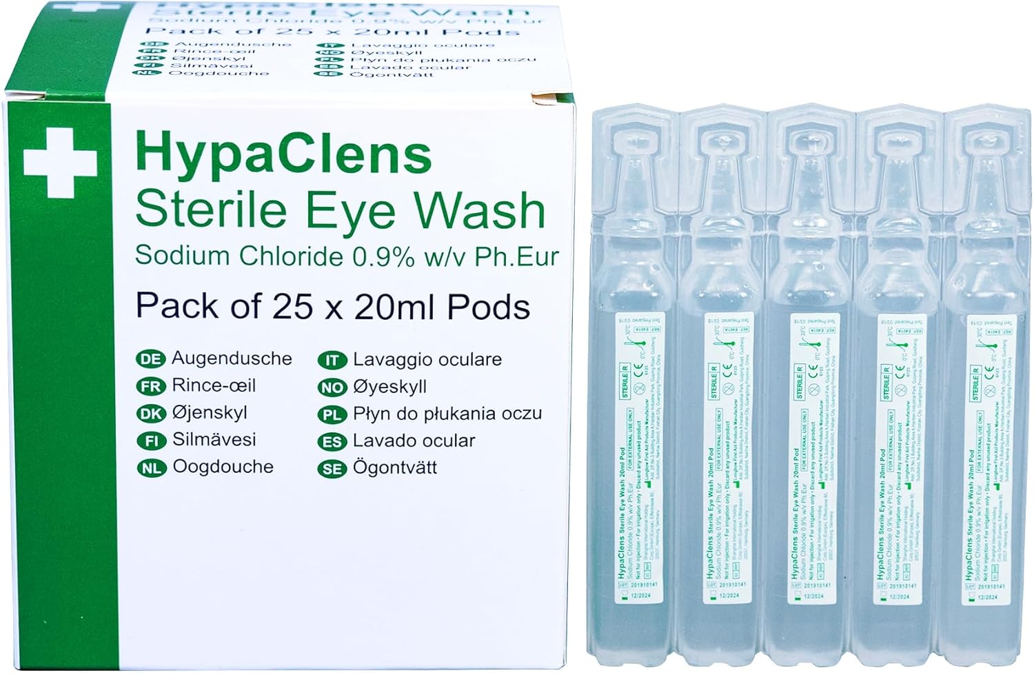 Amazon.com: HypaClens Saline Eye Wash Pods, (Pack of 25) : Industrial ...