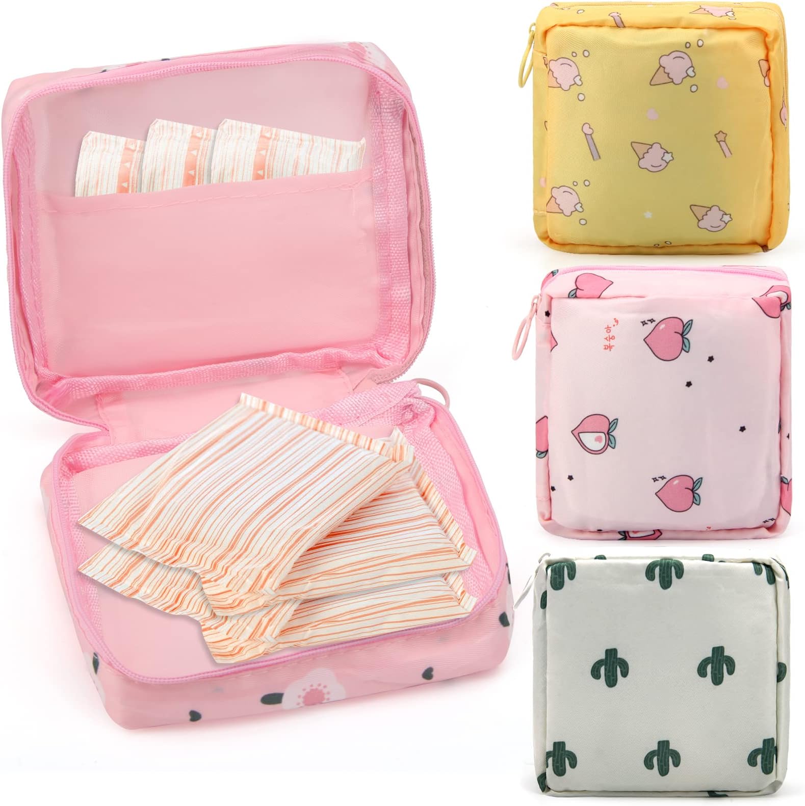 Amazon.com: 3 Pcs Sanitary Napkin Storage Bag, Period Pouch, Period Bag ...