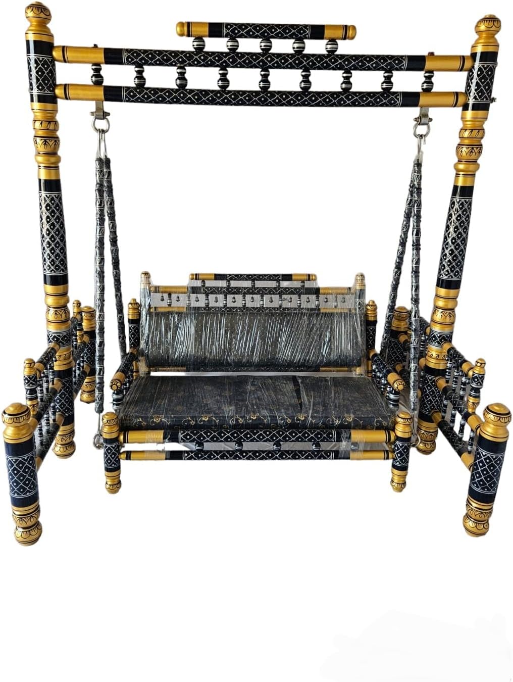 Amazon.com : Handcrafted Antique Style Wooden Swing Jhula from India ...