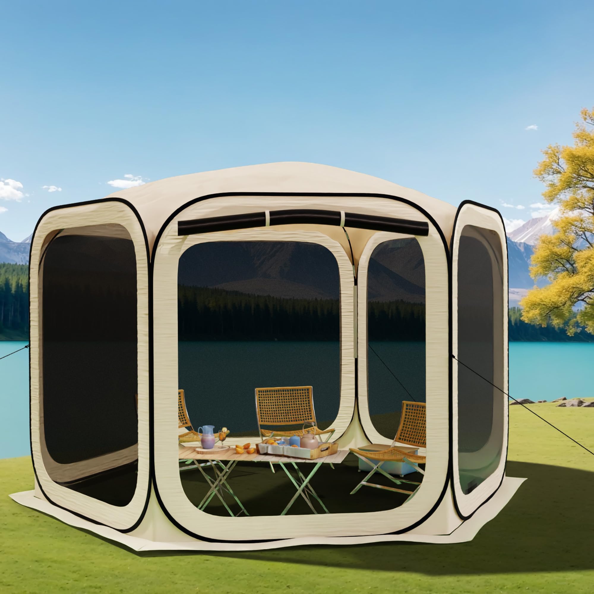 Amazon.com: LILYPELLE Screen House Tent Pop-Up, Portable Screen Room ...