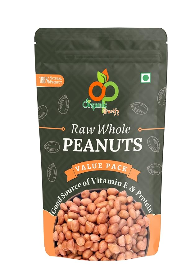 Organic Purify RAW PEANUTS|GROUNDNUT|MOONGFALI(मूंगफली) 200GM : Amazon ...