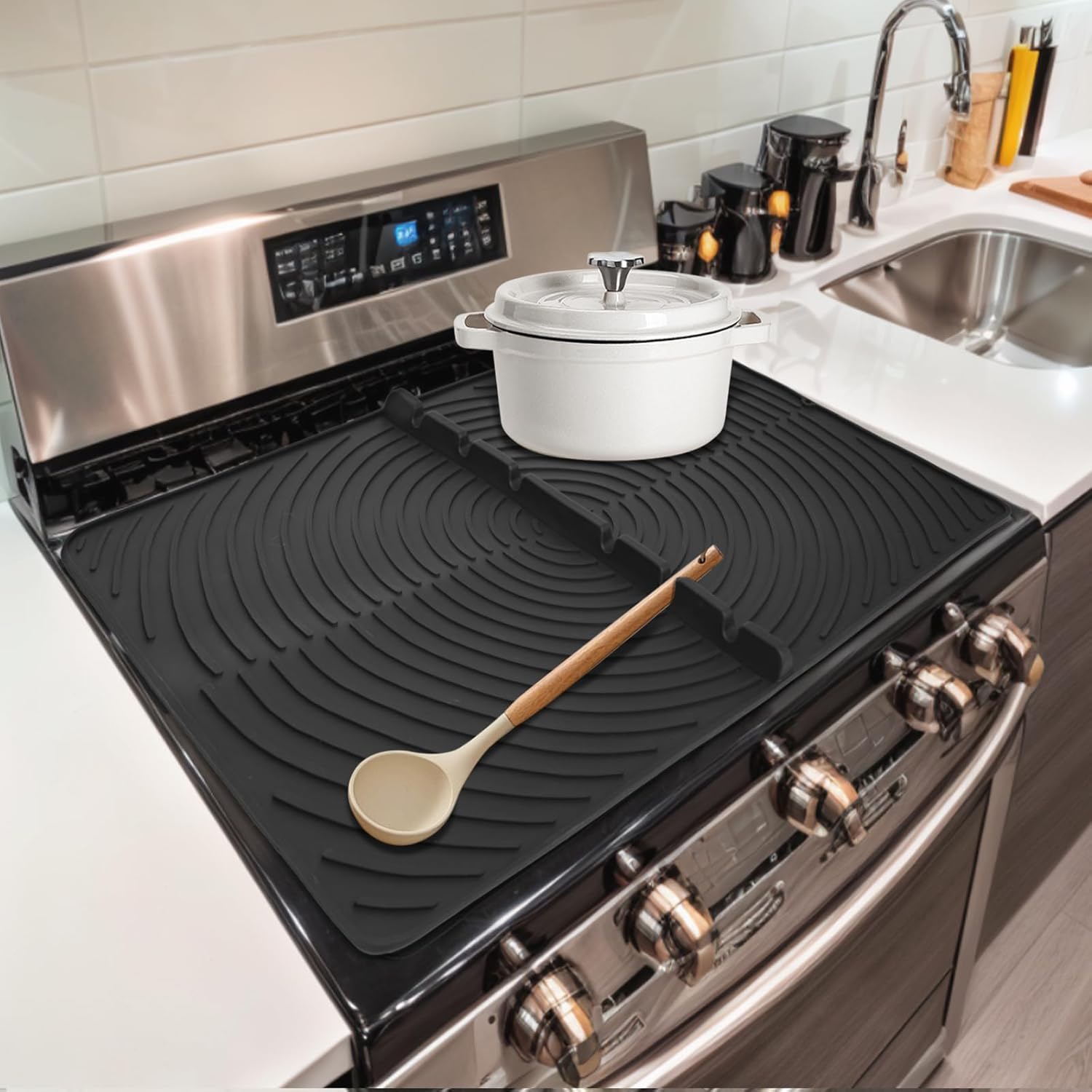 Amazon.com: Non-Stick and Heat-Resistant, stove top cover, 28×20 Inches ...