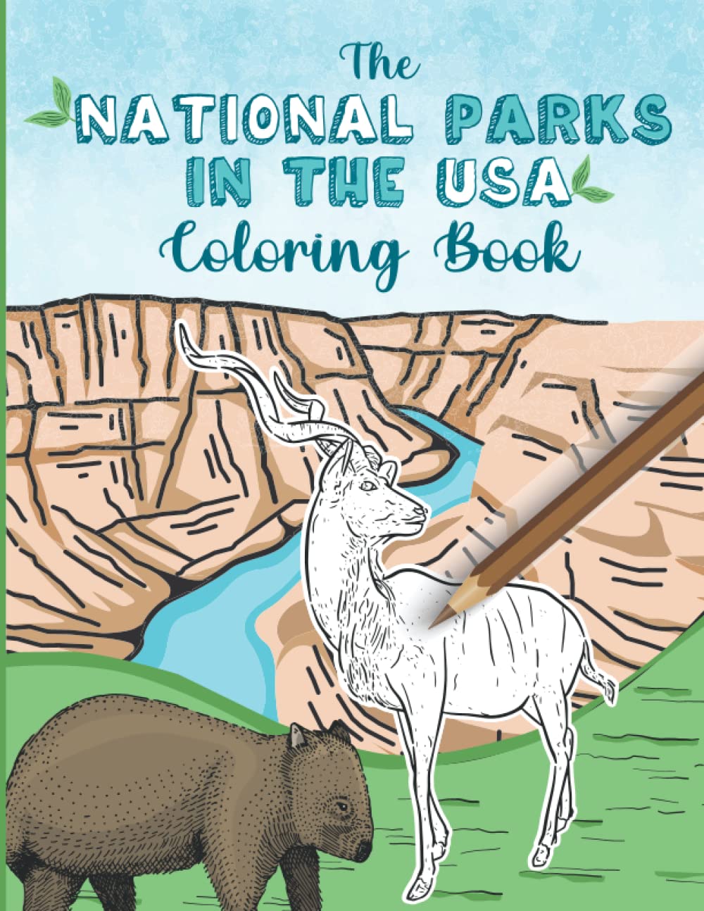 National Parks Coloring Book: National Park Coloring Book With 50 ...