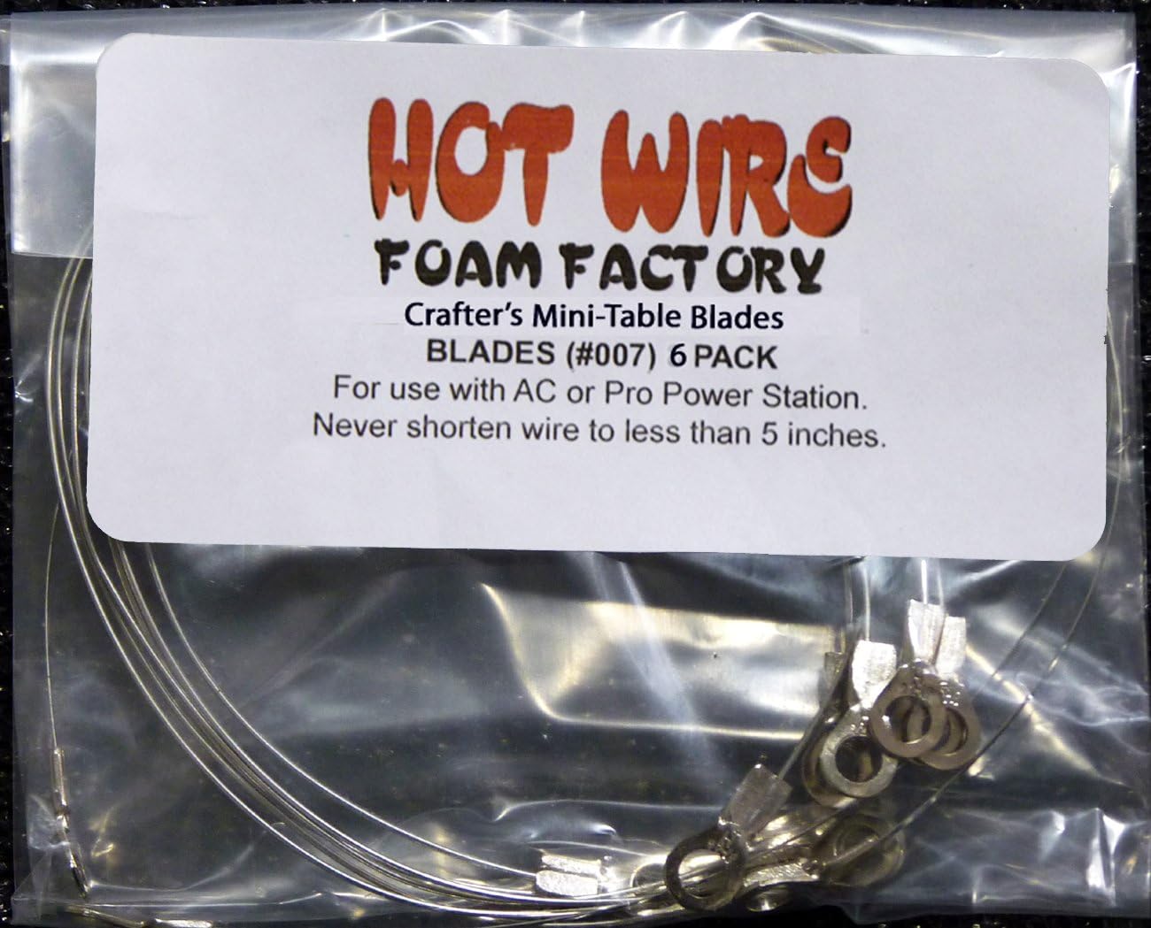 Amazon.com: Hot Wire Foam Factory Wires 6 EA Table, 0.10-Gauge, Mini