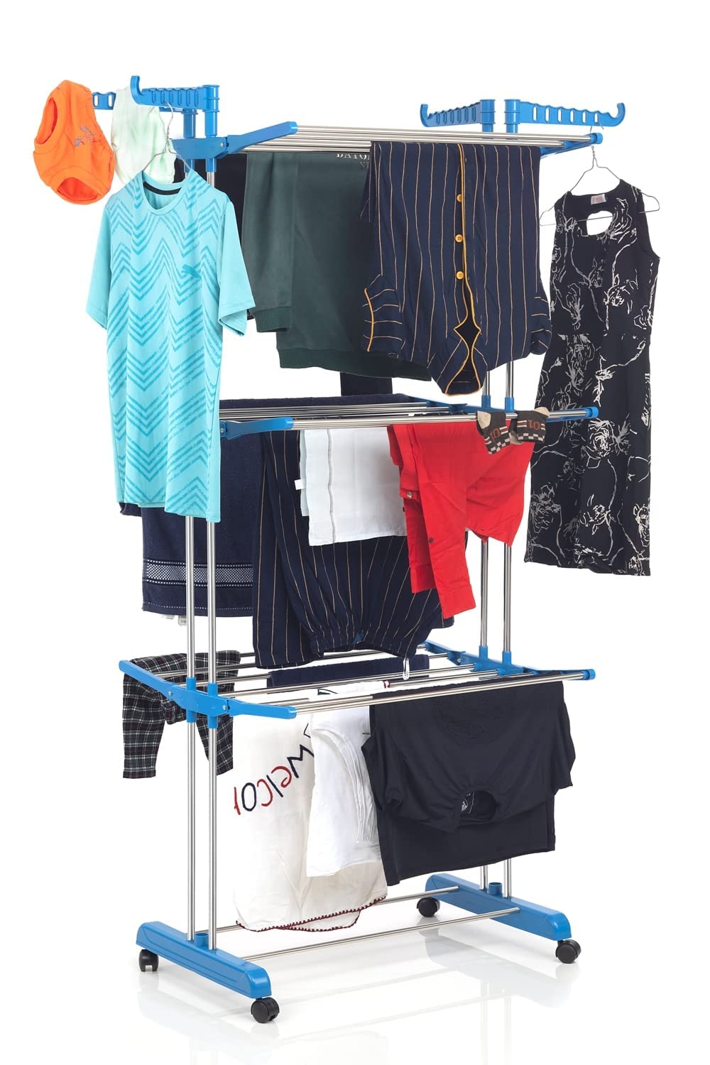 Sorbus Premium Heavy Duty Stainless Steel Foldable Cloth Drying Stand ...