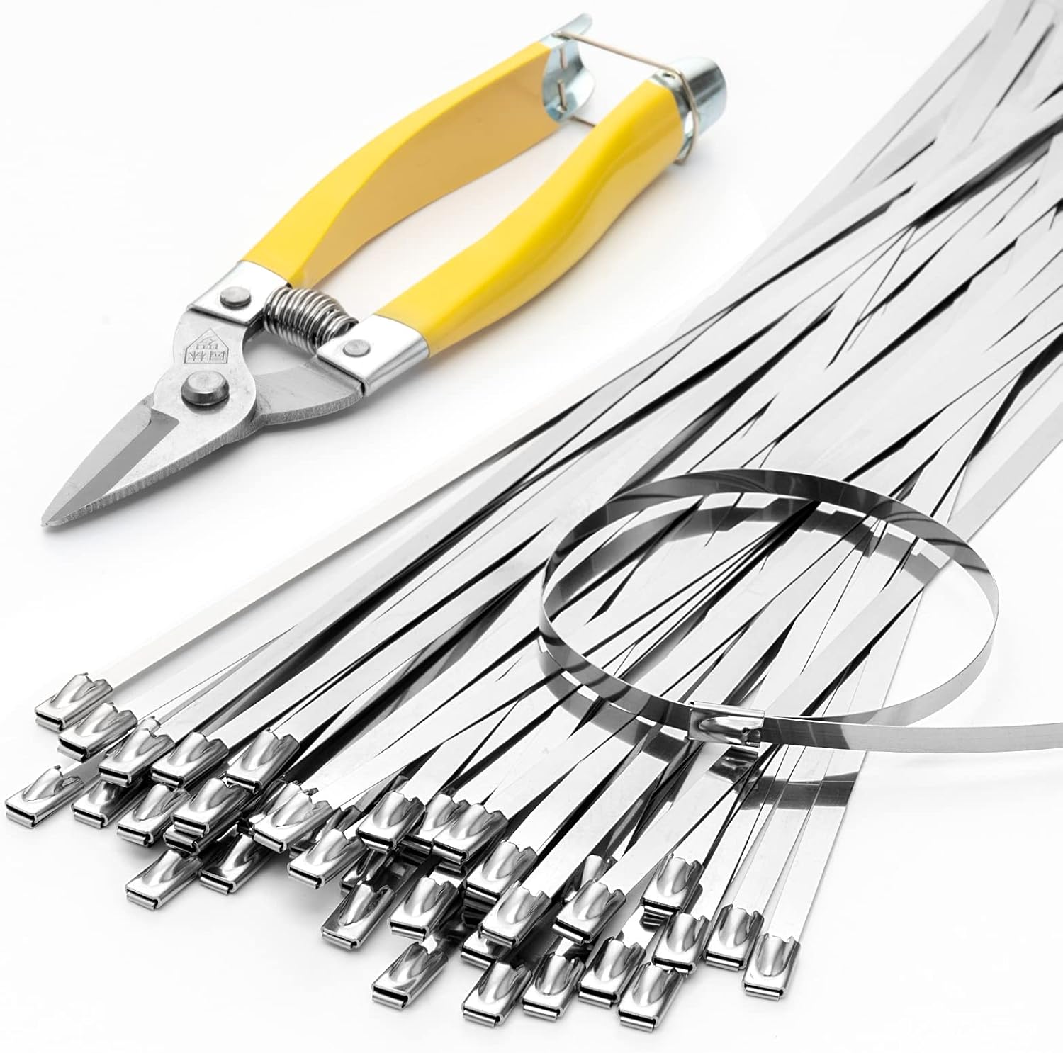 Amazon.com: Heavy Duty Metal Zip Ties with Cutter Stainless Steel Zip ...