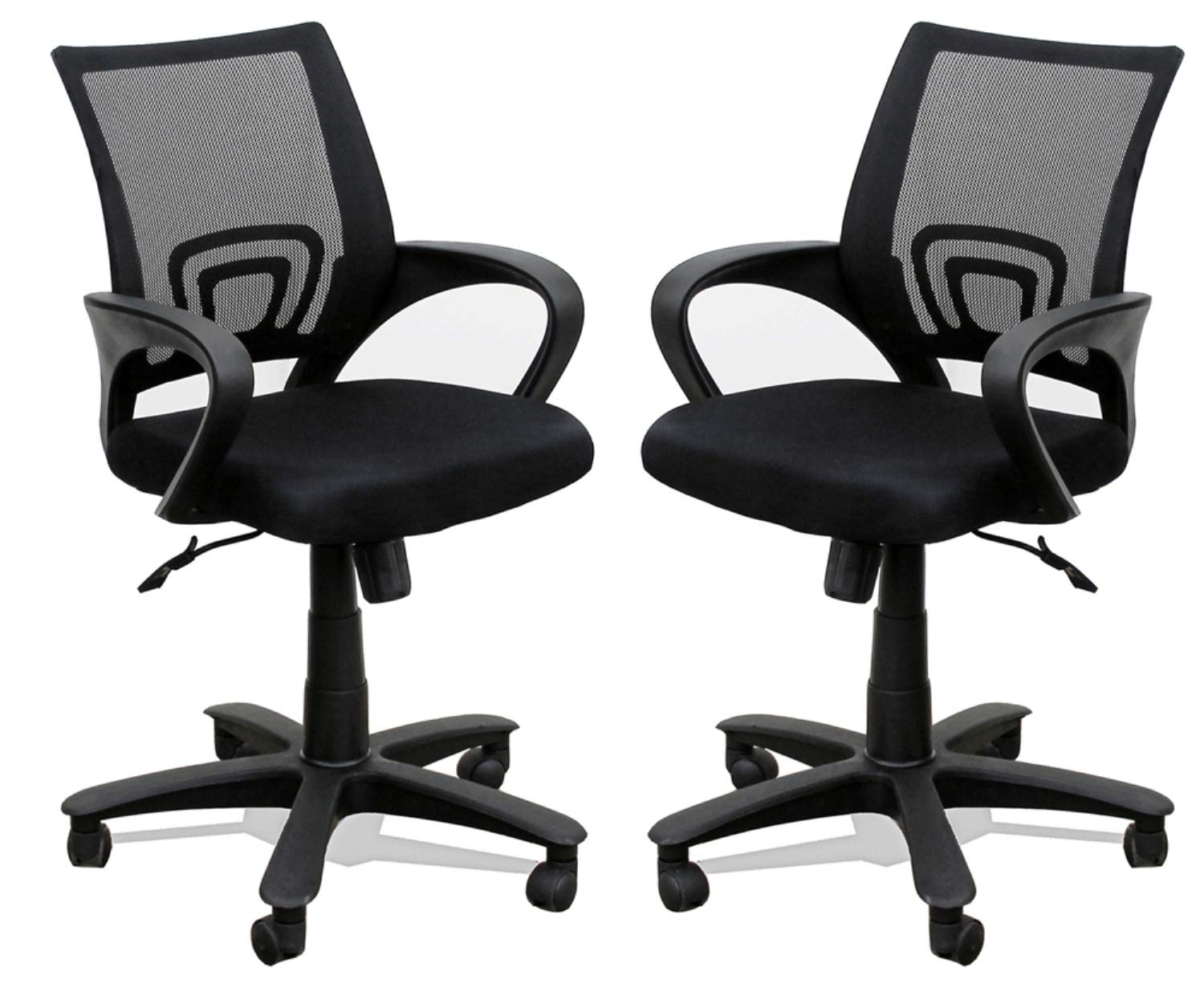 Buy TimberTaste Rocky Low Back Support Office Chair Set of 2 Ergonomic ...