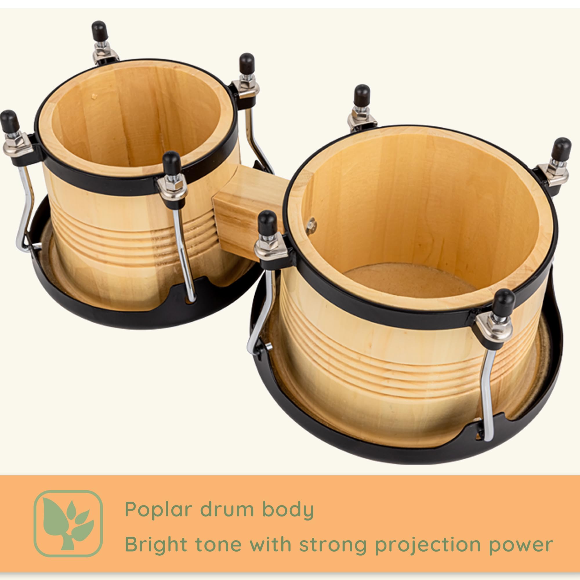 Snapklik.com : BAHAMUT Bongo Drum Set, 7+9 Wooden Bongos For Adults ...
