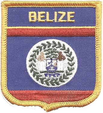 Amazon.com: Belize Flag Embroidered Sew or Iron on Patch Badge belizean National : Arts, Crafts ...