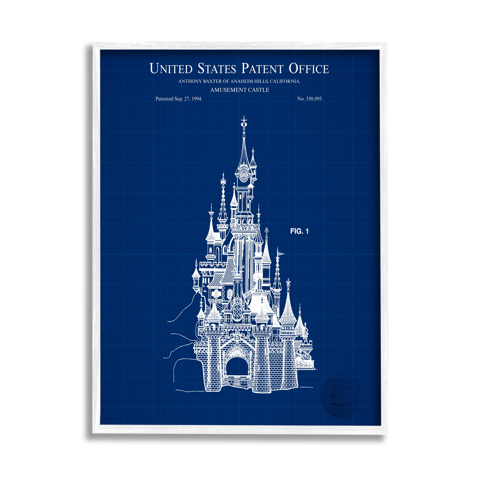 Castle Blueprints DISNEY CASTLE Patent Blueprint Digital Art By